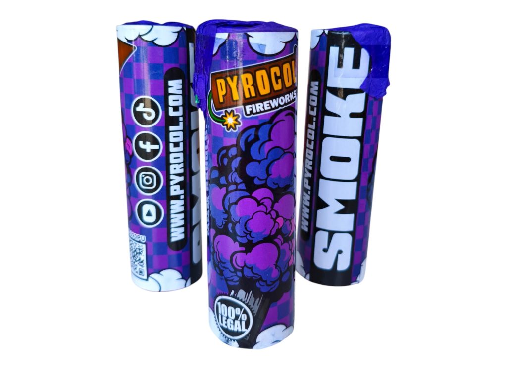 BENGALA DE HUMO MORADA GRANDE | Cali - Pyrocol Fireworks - Polvora ...